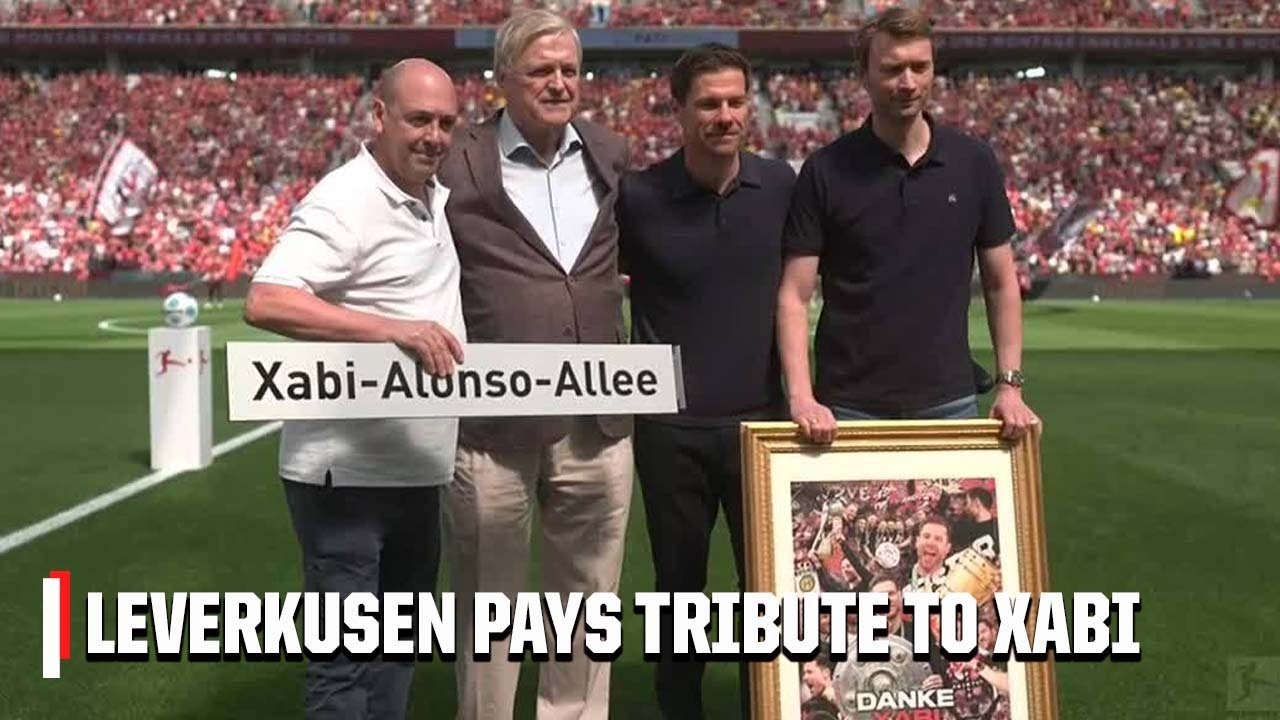 Bayer Leverkusen pays tribute to Xabi Alonso tribute for his final game ...