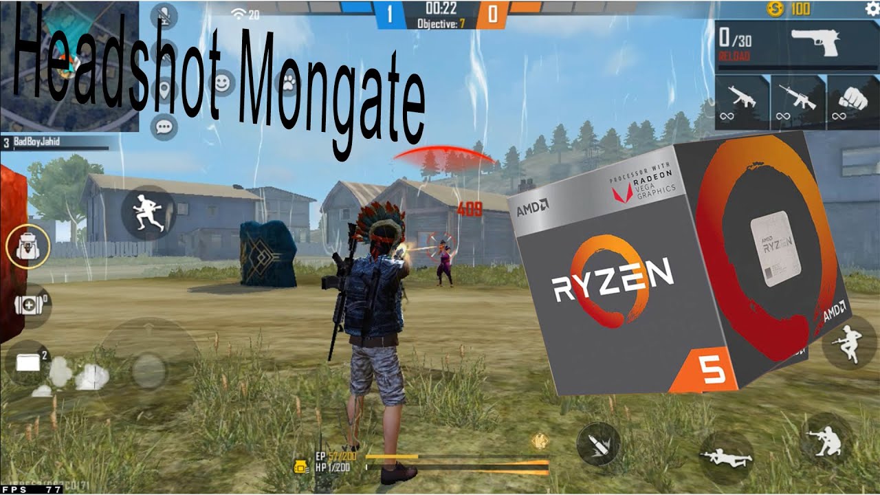 Free Fire High Graphics 1 vs 1 gameplay on Ryzen 5 3400g. Free fire pc ...