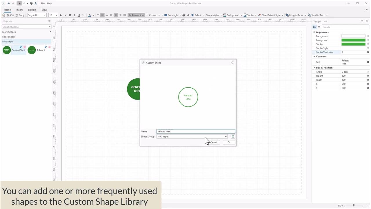 Custom Shapes Library in Smart MindMap. - YouTube