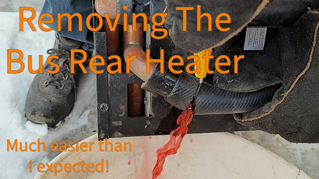 Bus Build Ep 9 - Removing The Rear Heater - YouTube