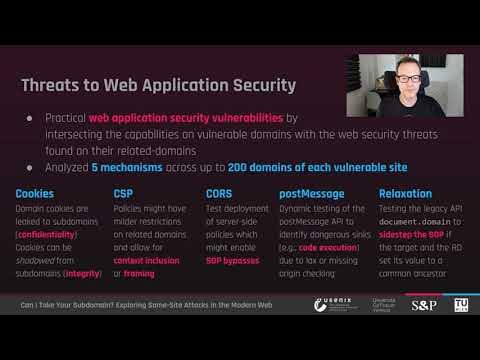 USENIX Security '21 - Can I Take Your Subdomain? Exploring Same-Site Attacks in the Modern Web ...