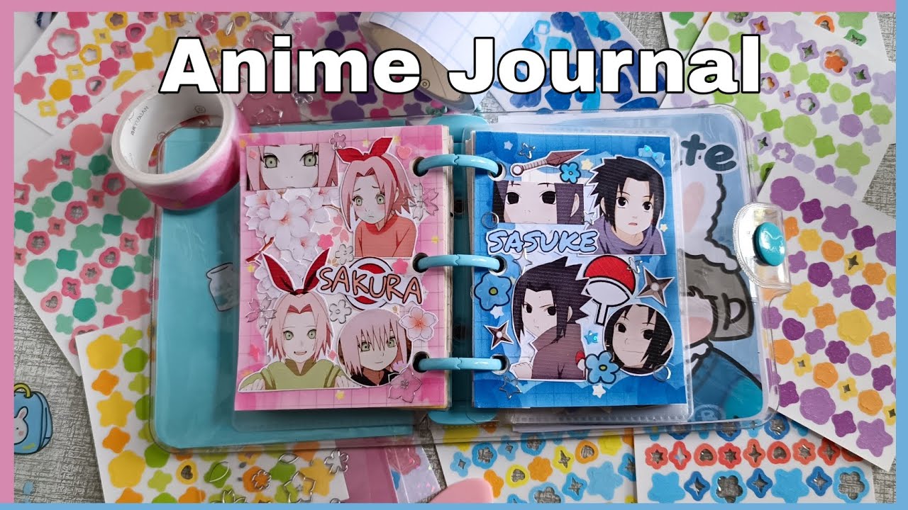 🌸Sakura & Sasuke💙 Mini Journal from Naruto Shippuden pink and blue ...