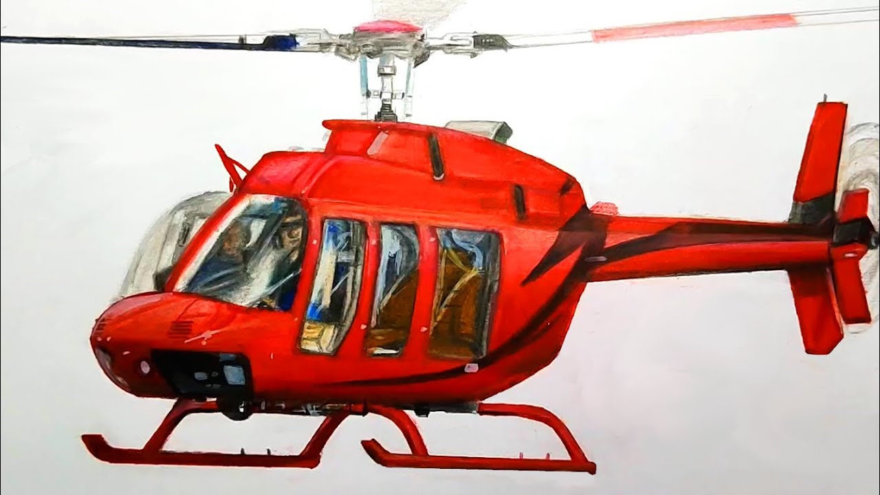 Drawing Red Helicopter || SWAY || Step By Step - YouTube