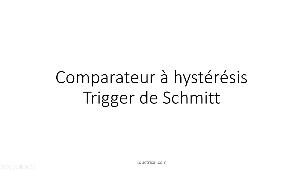 Amplificateur opérationnel: Comparateur à hystérésis - Trigger de ...
