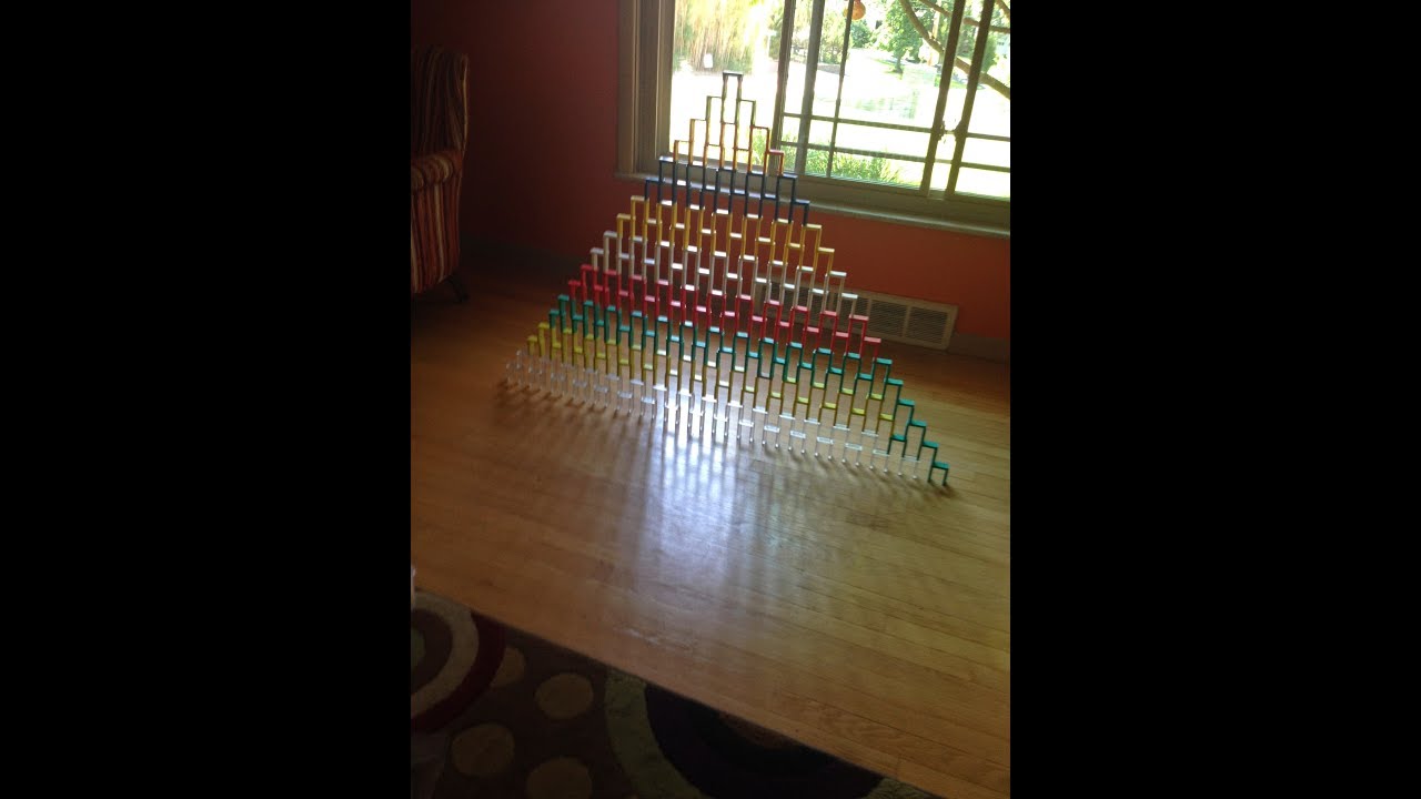 HUGE DOMINO STRUCTURES WITH PREVIOUS WORLD RECORD - YouTube