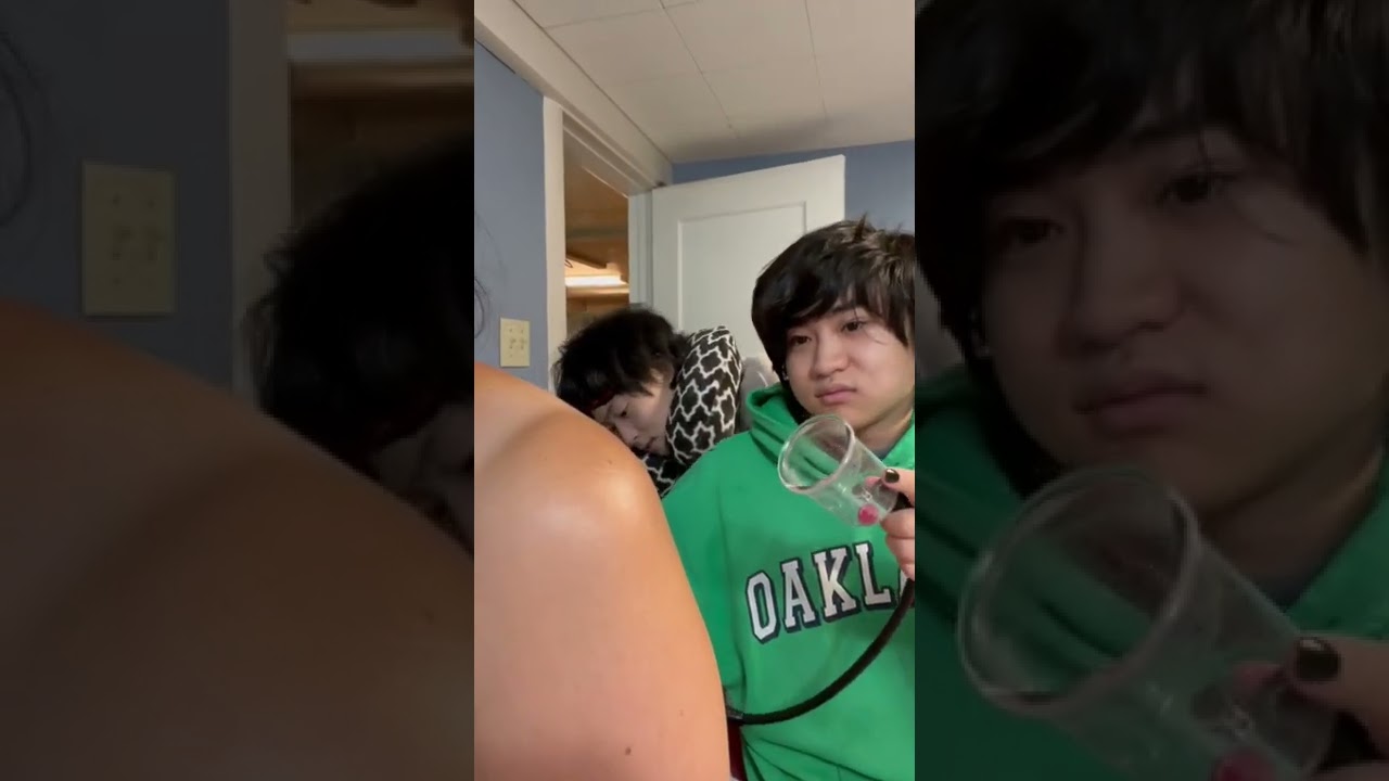 my sonis helping me doing my back with #Biboting Smart cupping therapy ...