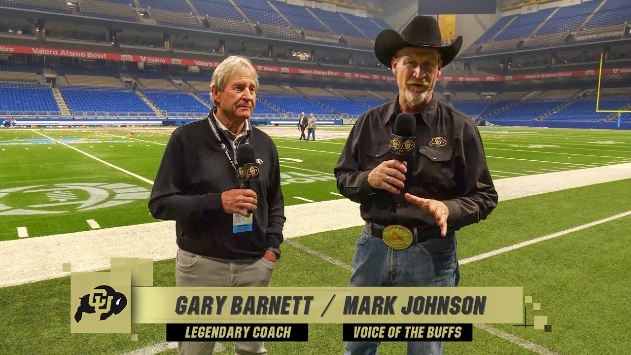 Mark Johnson wraps up the Alamo Bowl with Coach Gary Barnett and QB ...