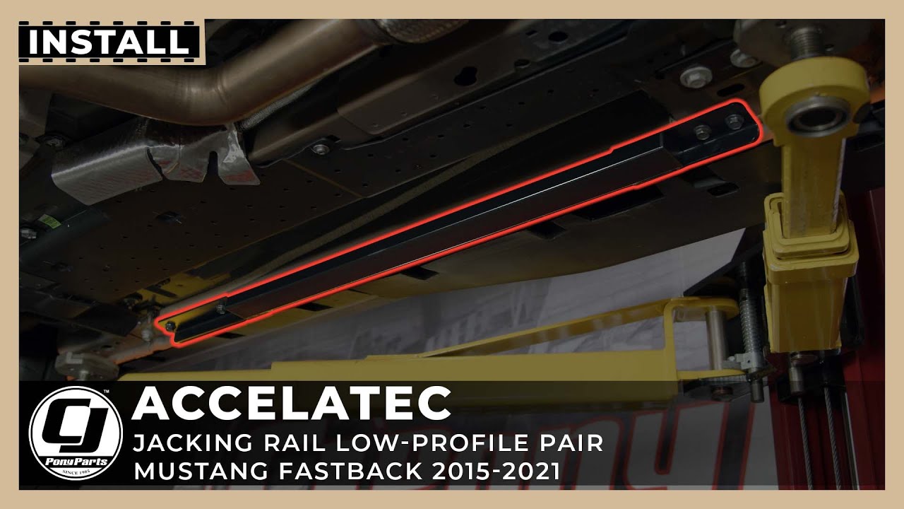 2015-2023 Mustang Install | Accelatec Low-Profile Jacking Rails - YouTube