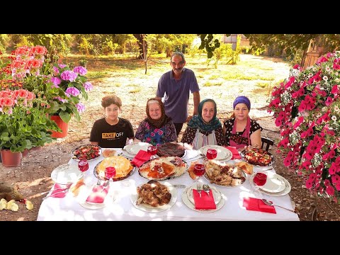 Nənə evinə qayıtdı🥰Qonaqlıq verdi-BOZARTMA,LƏVƏNGİ PLOV,QOZ KÜKÜSÜ bişirdi-Mimoza salatı hazırladı