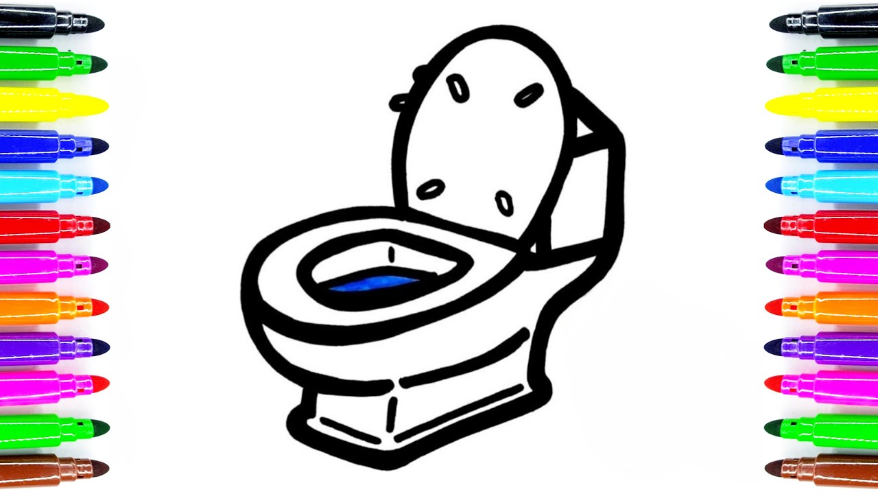 WC coloring for children ️Teaching shapes, colors for toddlers🌈 - YouTube