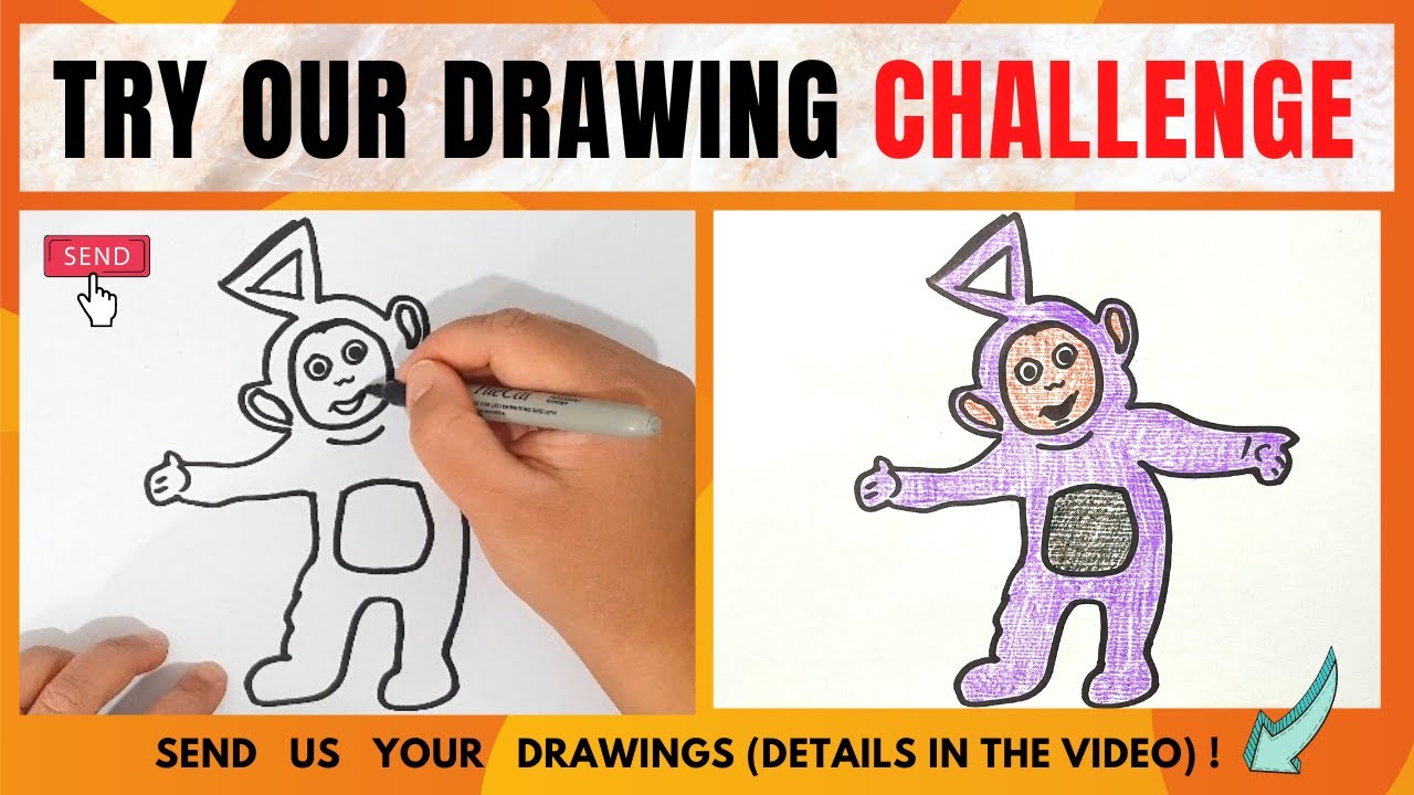 Tinky Winky Teletubbies Drawing Challenge | Teletubbies Drawing # ...