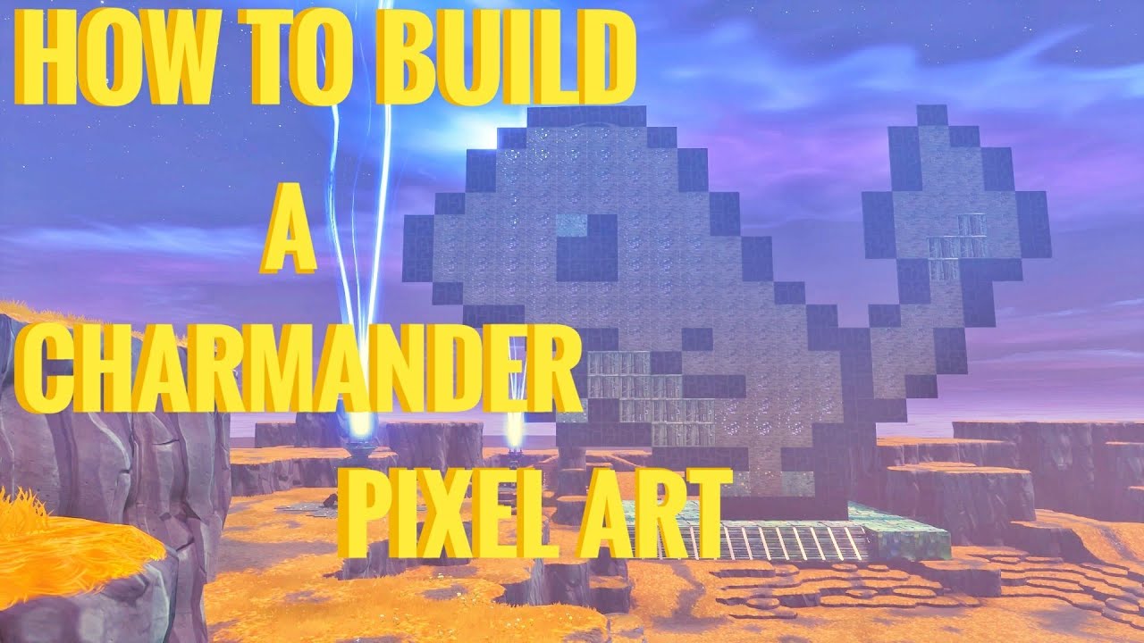Fortnite STW How To Build A Charmander Pixel Art - YouTube