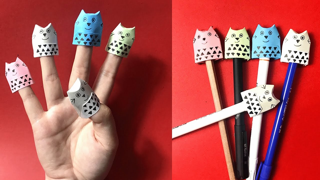 Origami Finger Puppets How To Make Paper Puppet DIY Paper Toys Totoro For Kids YouTube Origami Finger Puppets How To Make Paper Puppet DIY Paper Toys Totoro For Kids YouTube