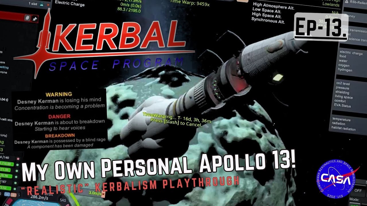 KSP - Episode 13 or Apollo 13??? [Near Disaster Going To Minmus ...