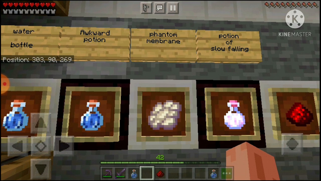 How to make potion of slow falling - YouTube