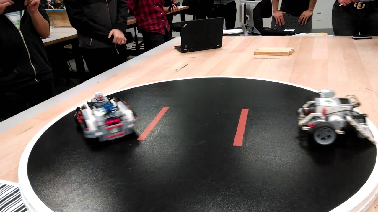 SFU 2014 EV3 Sumo Bot Battle 4 of 4 - YouTube