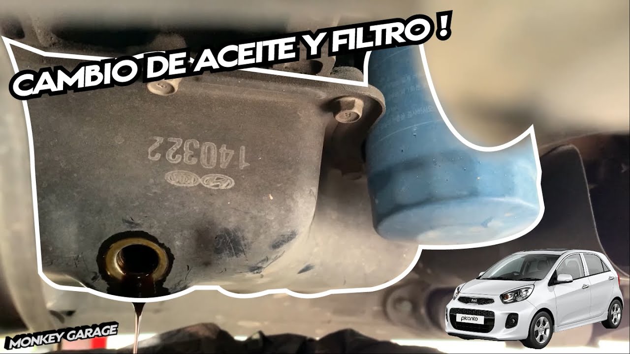 Cambio de aceite de motor y filtro de aceite del Kia Picanto Ion - YouTube