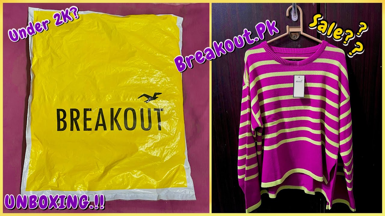 BREAKOUT.Pk Women Contrast Striped Jumper Unboxing || Women Sweater ...
