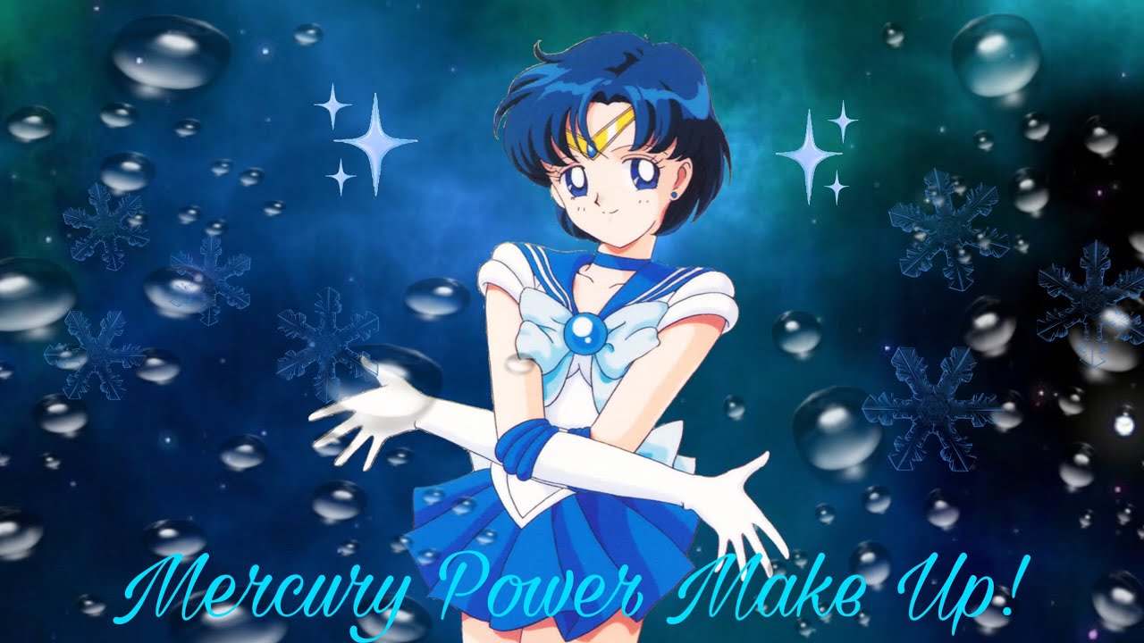 Mercury Power Make Up! | Green Color | Sailor Moon Edits - YouTube