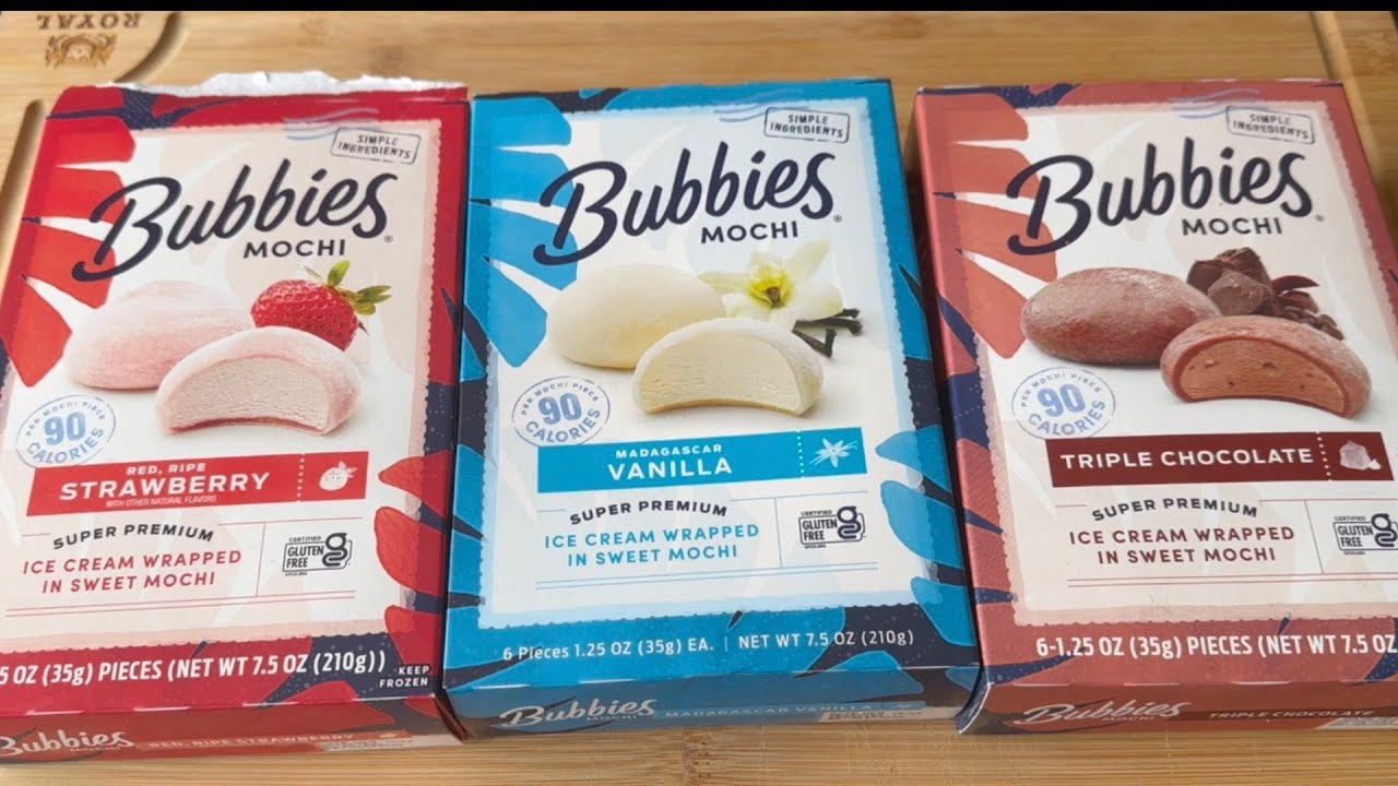 Bubbies Mochi Ice Cream REVIEW | COSTCO FINDS - YouTube