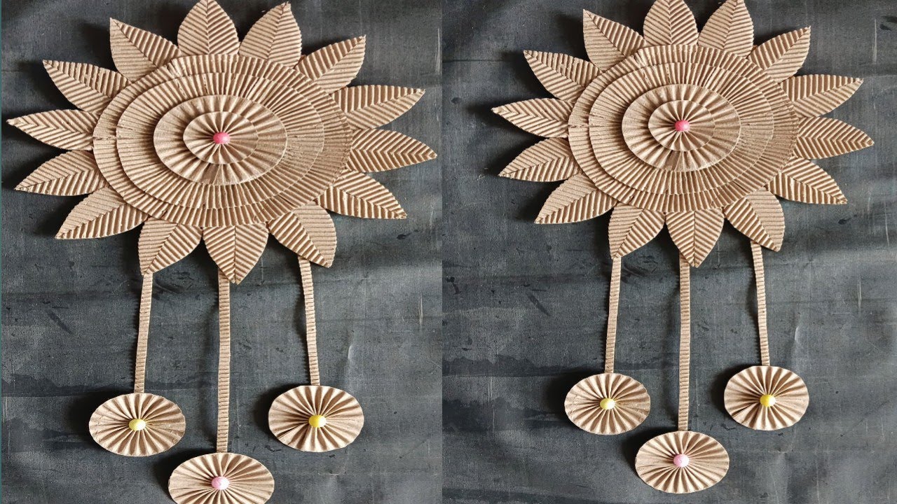 Cardboard Craft Idea # Cardboard Wall Hanging # Wall Decor Ideas # Home ...