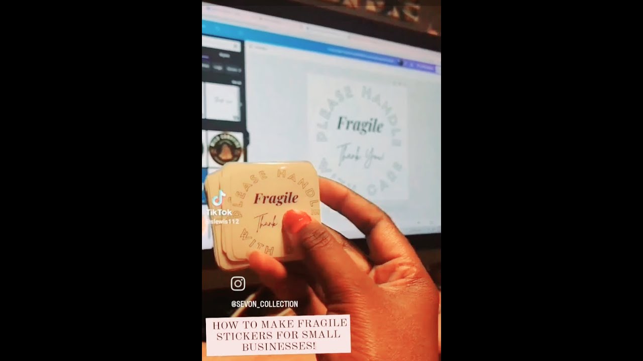 HOW TO MAKE FRAGILE STICKERS FOR SMALL BUSINESSES! - YouTube