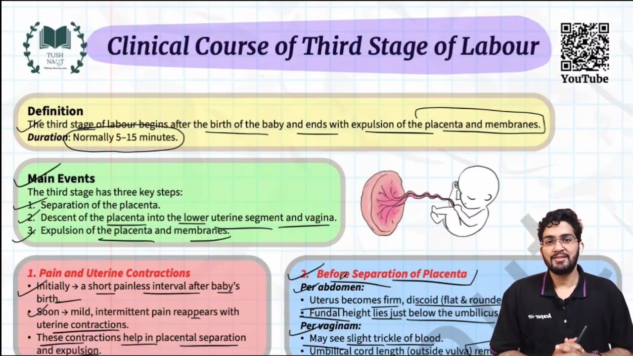 Clinical course of 3rd Stage of Labour - YouTube