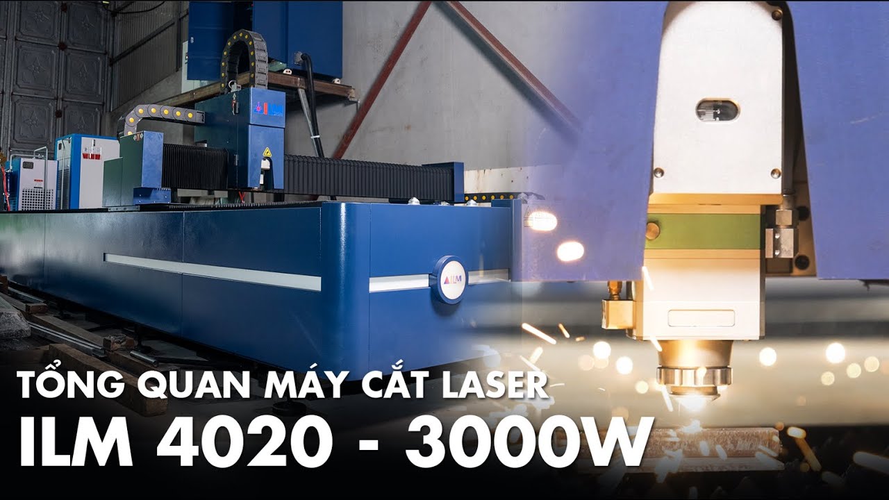 VNTECH | MÁY CẮT LASER BÀN ĐƠN ILM 4020S-3000W - YouTube