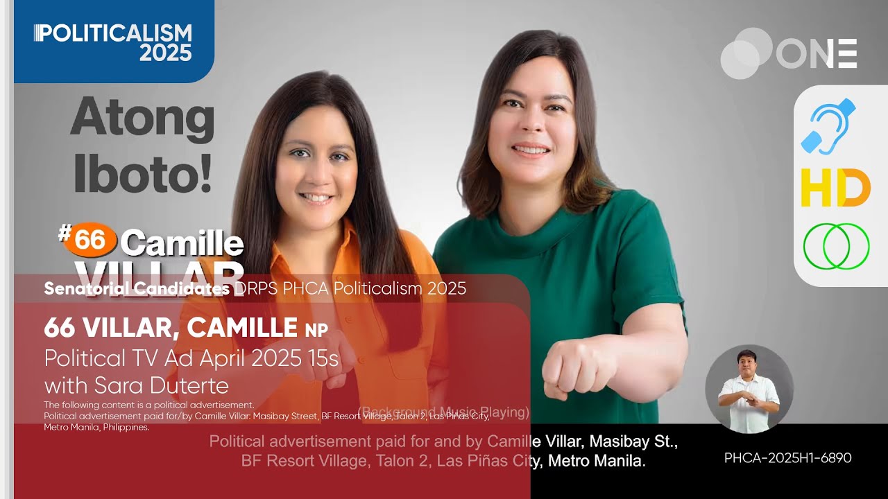 VILLAR, CAMILLE (NP) Political TV Ad April 2025 15s with Sara Duterte ...