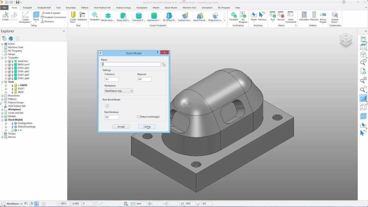 Stock Models Improvements - PowerMill 2019 - YouTube