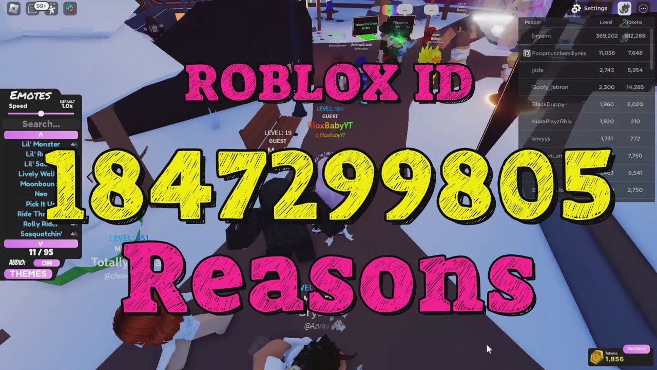 REASONS Roblox Song Codes - YouTube