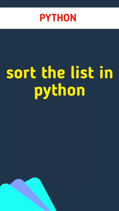 Sort the list in PYTHON #shorts #viral #trending #pythonprogramming - YouTube