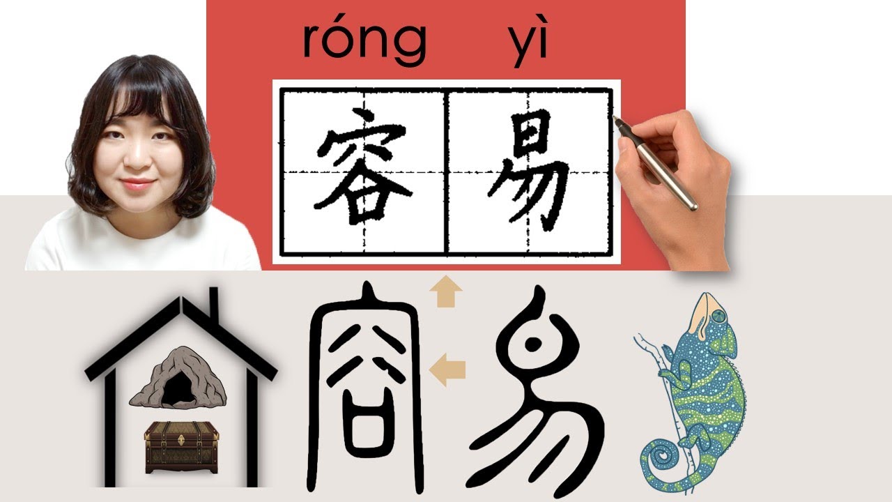 【NEW HSK3】/HSK3/容易/容易/rongyi_(easy)How to Pronounce & Write Chinese ...