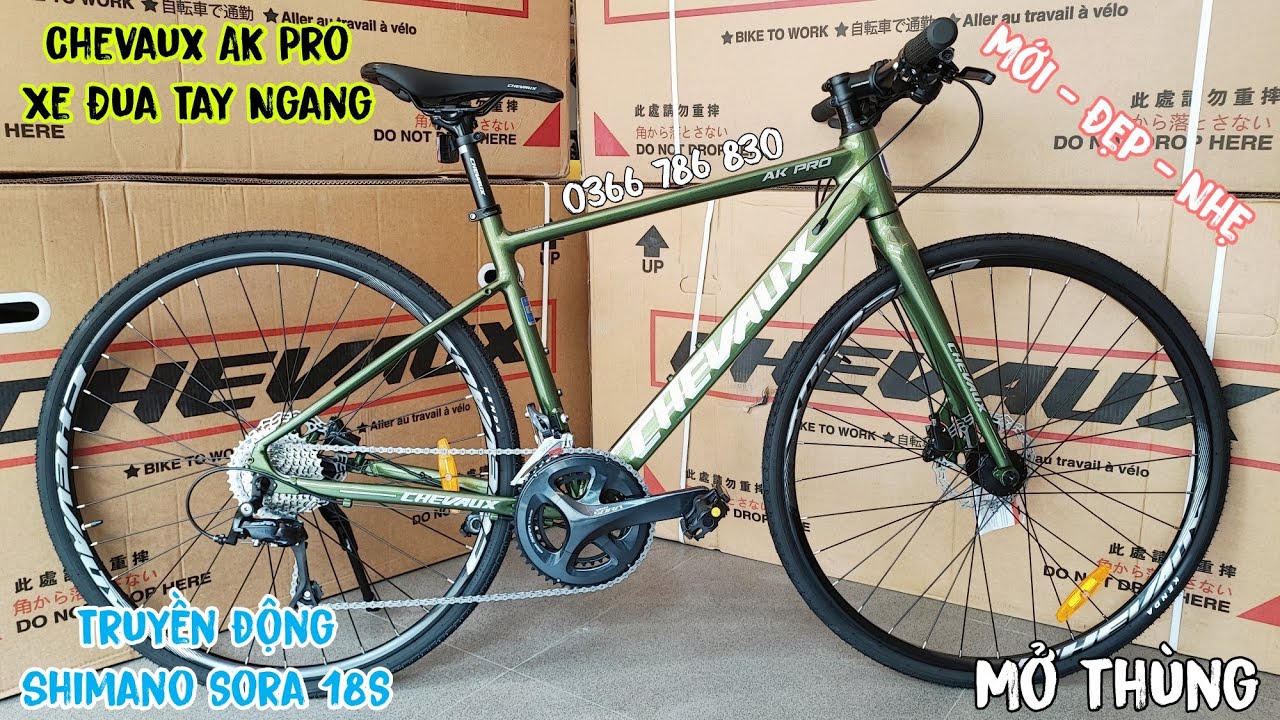 Chevaux AK Pro + Full Shimano Sora 18S, Phanh dầu | Xe đua tay ngang tầm giá 10 tr | Mới + Đẹp ...