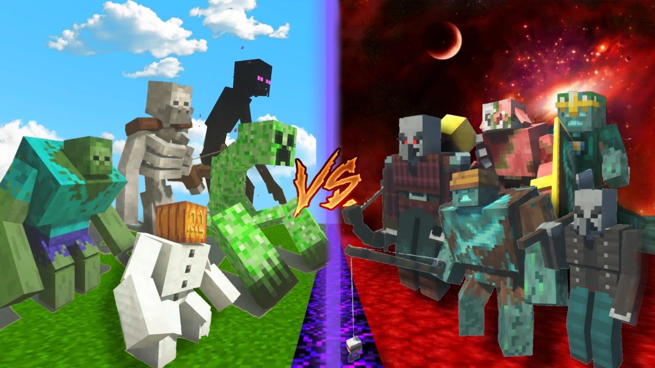 OVERWORLD vs NETHER in Minecraft (Mob Battle) Mutant VS - minecraft ...