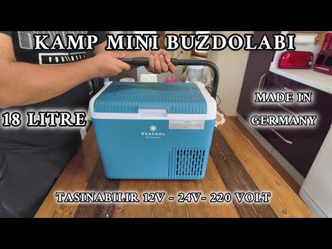 Kamp - Ofis - Oto  Mini Buzdolabı  Taşınabilir Taş Gibi 18 Litre 220v 12v 24v