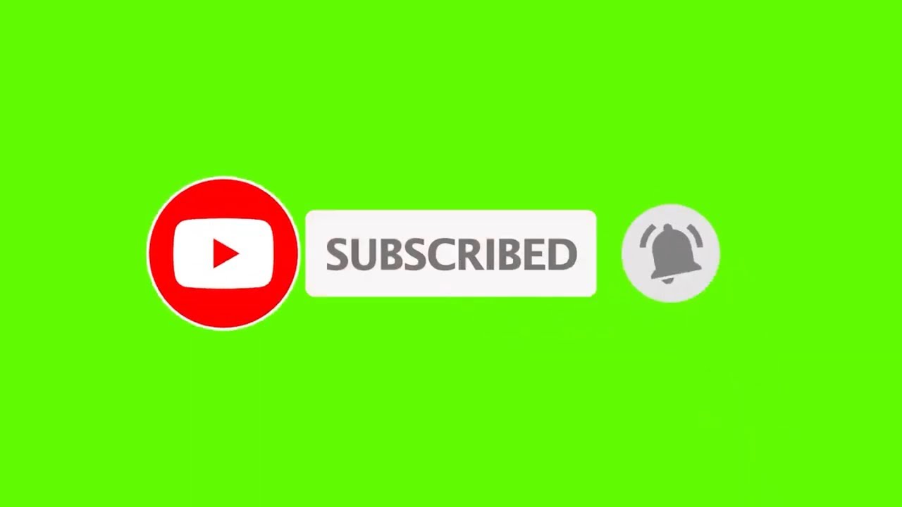 Youtube Subscribe Button | 5 Unique 4K Subscribe Button | Green Screen ...