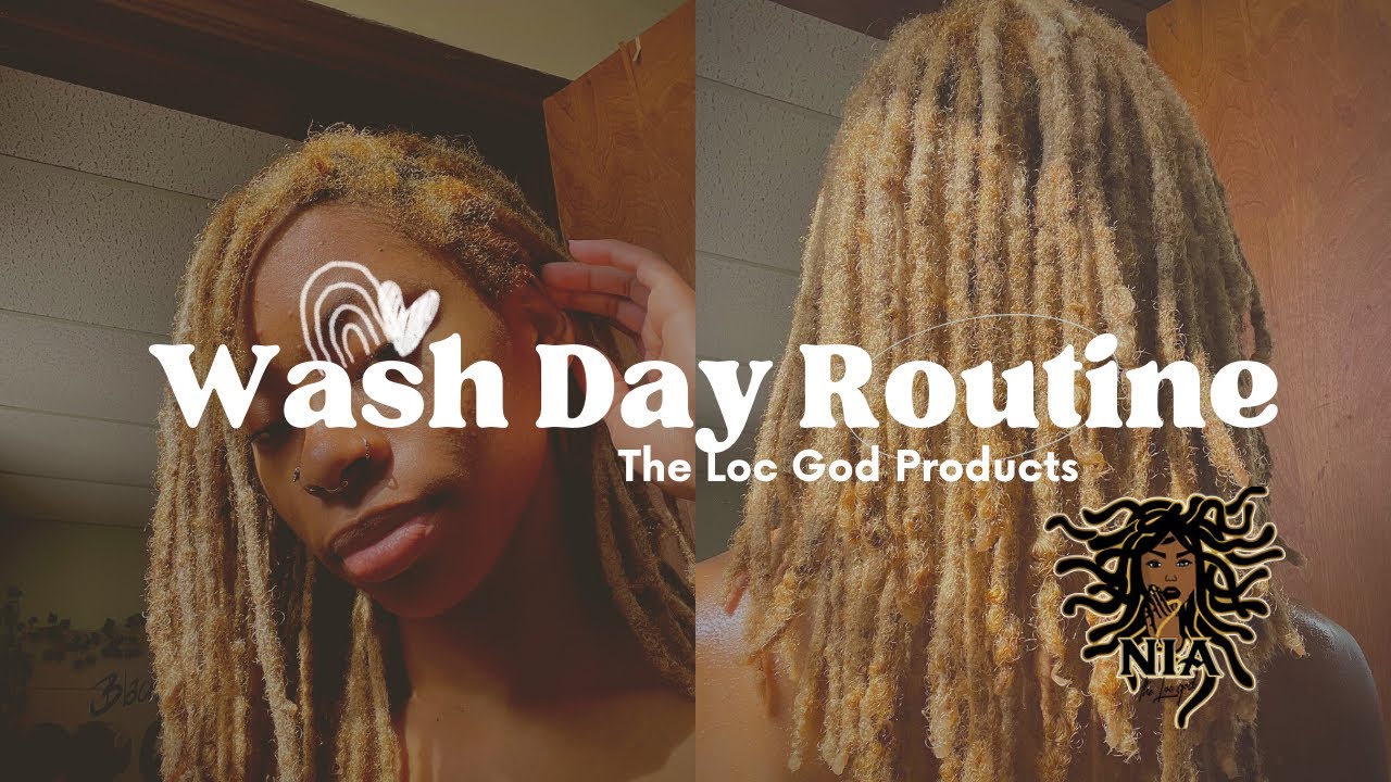 Blonde Locs Wash Day Routine ft. The Loc God Products 👱🏾‍♀️🌱| Shimmer ...