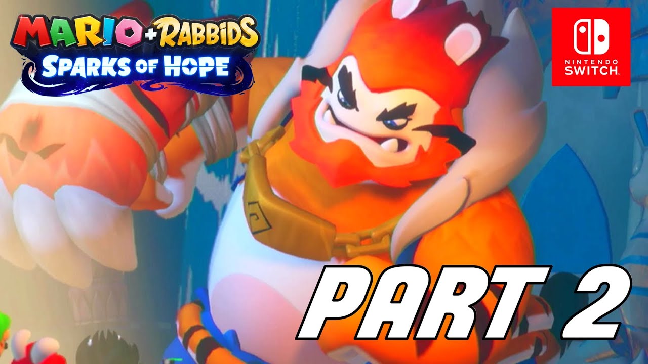 Mario + Rabbits Sparks of Hope Nintendo Switch First Boss Giant Wild ...