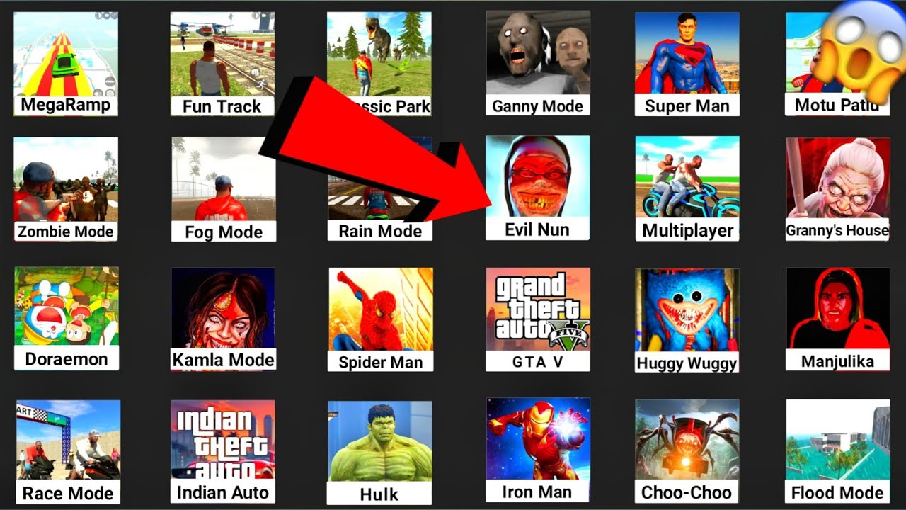 EVIL NUN HORROR MODE 😱 - IN INDIAN BIKE DRIVING 3D || GAMIIM - YouTube