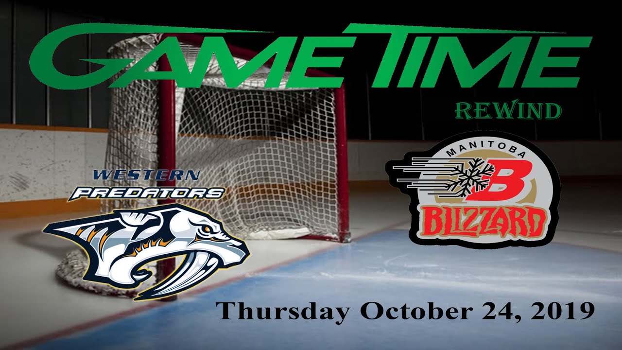 MWJHL- Western Predators Manitoba Blizzard 10.24.19 (full) - YouTube