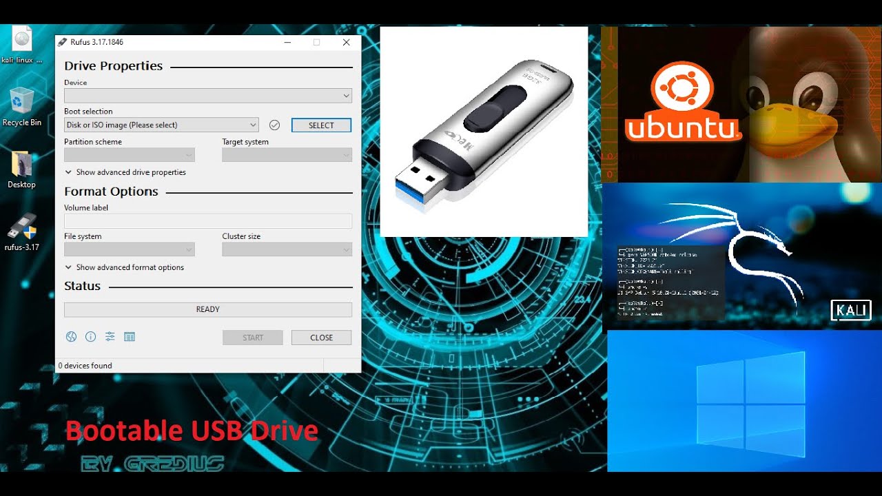 🔵How to make a bootable USB drive for kali Linux!!! New! - YouTube