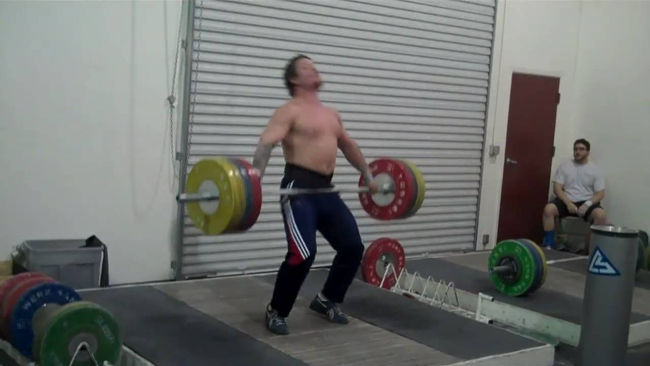 Donny Shankle Misses 170kg Snatch Over the back at California Strength ...