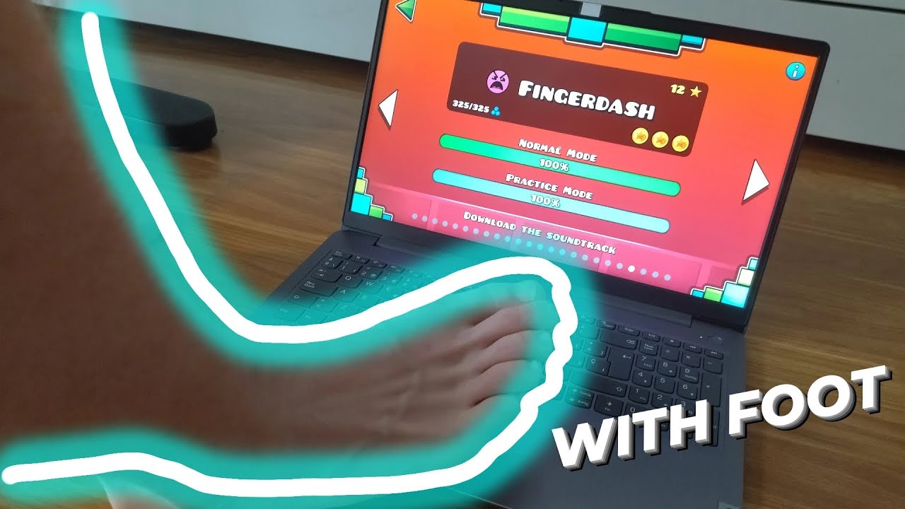 FINGERDASH 100% WITH FOOT | Full GD gameplay | MrDysics - YouTube