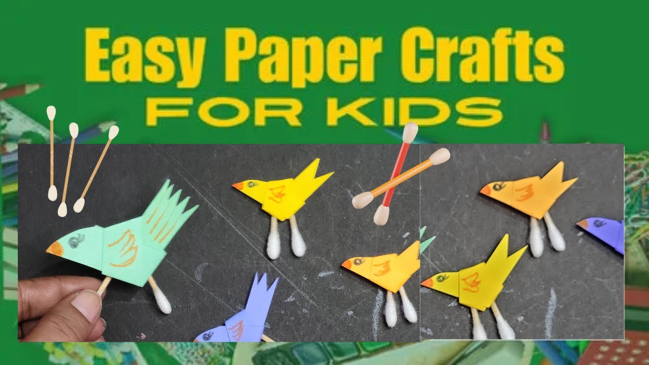 DIY Paper Birds with Q-Tips | Easy Craft Tutorial for Beginners ...
