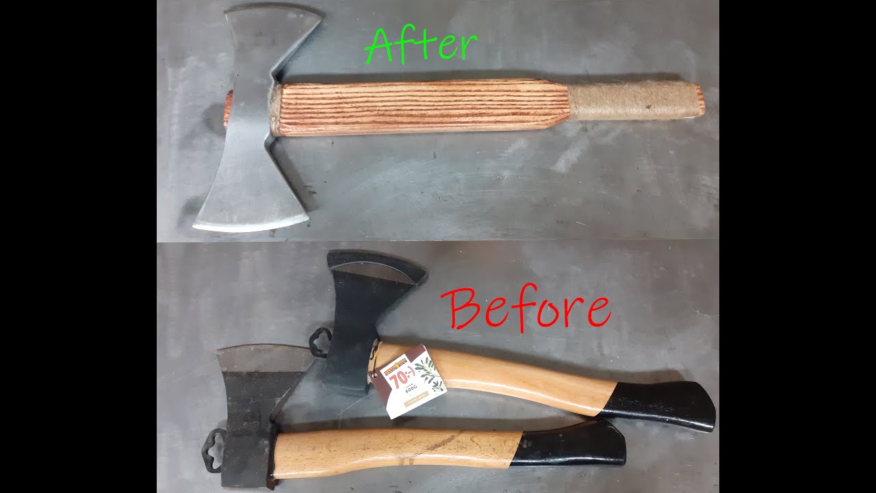 2 cheap axes transform into a Throwing Double Axe. - YouTube
