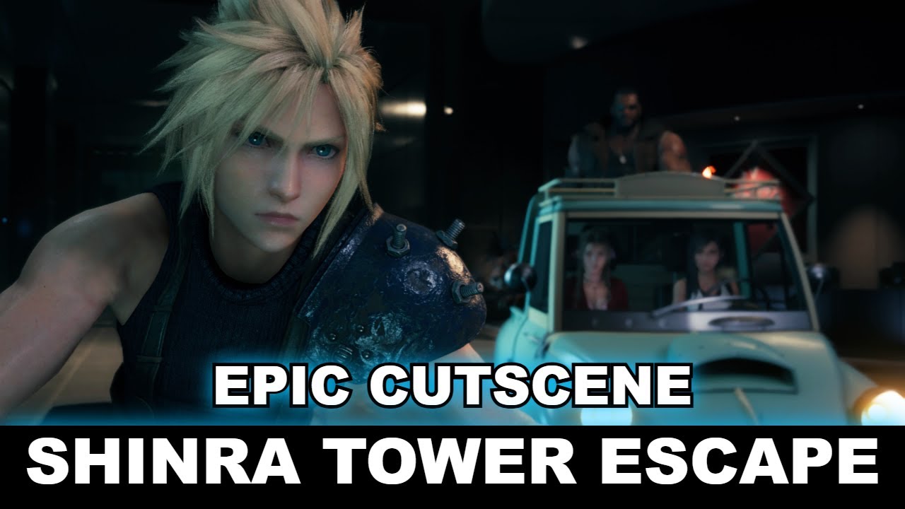 Escaping the SHINRA BUILDING - Epic Cutscene | FINAL FANTASY VII REMAKE ...