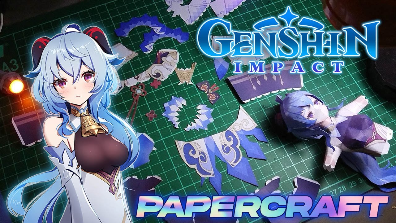 How To Make Ganyu Genshin Impact Papercraft (Time Lapse Build) - YouTube