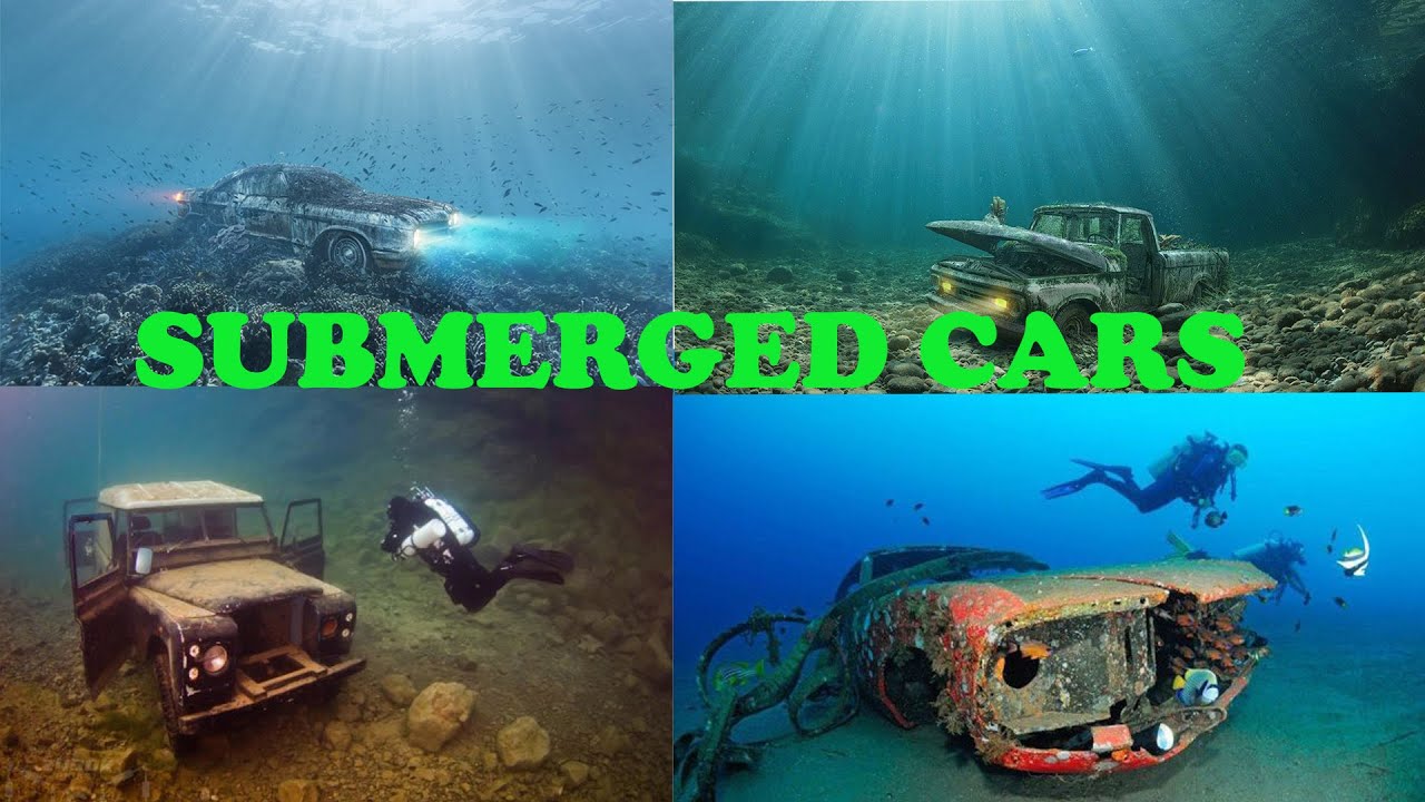 SUBMERGED CARS| under water cars| cars in deep sea| accidents| - YouTube