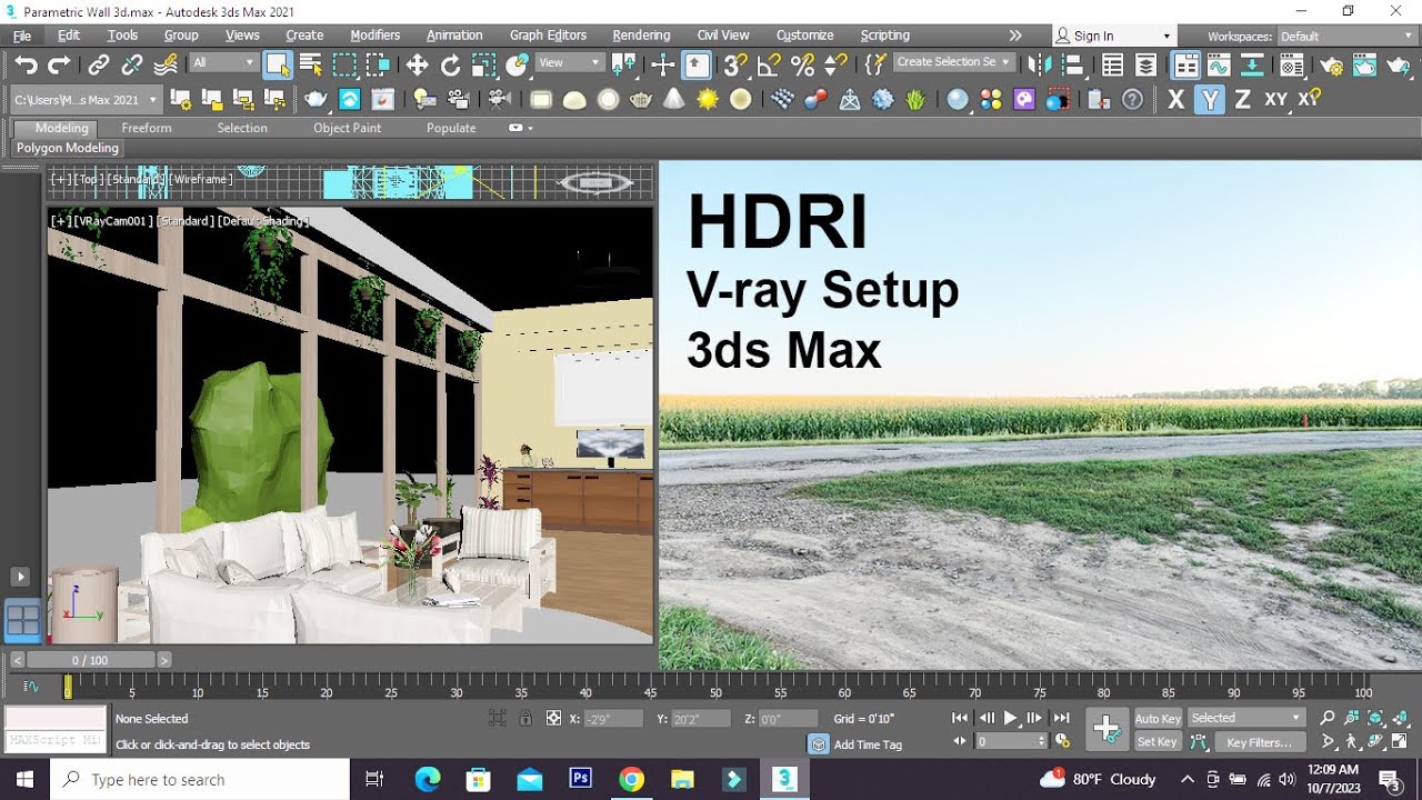 HDRI Setup V-ray 3ds Max Bangla Tutorial | Shadin Creative Design - YouTube